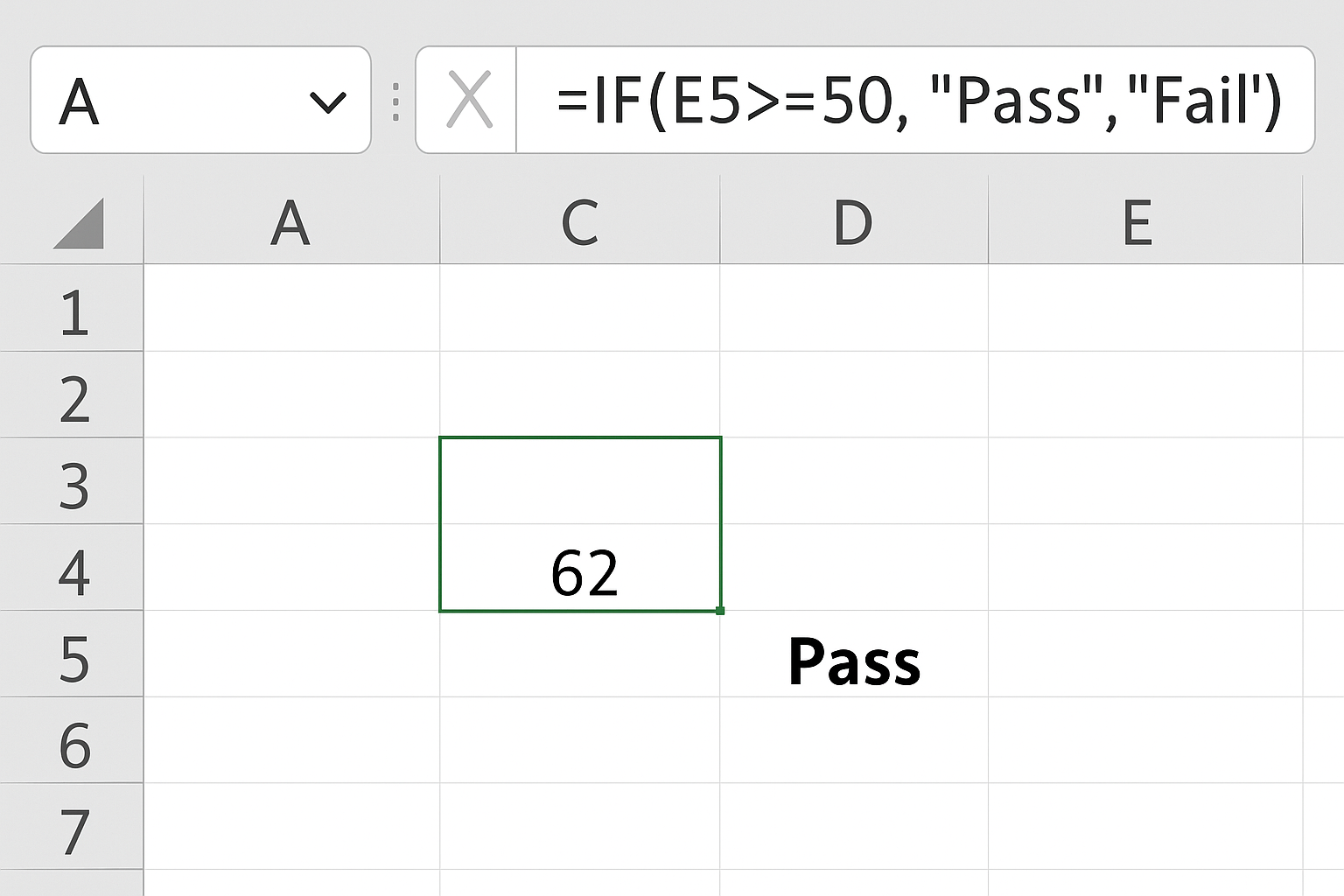 How to Use IF Function in Excel for Pass or Fail Result